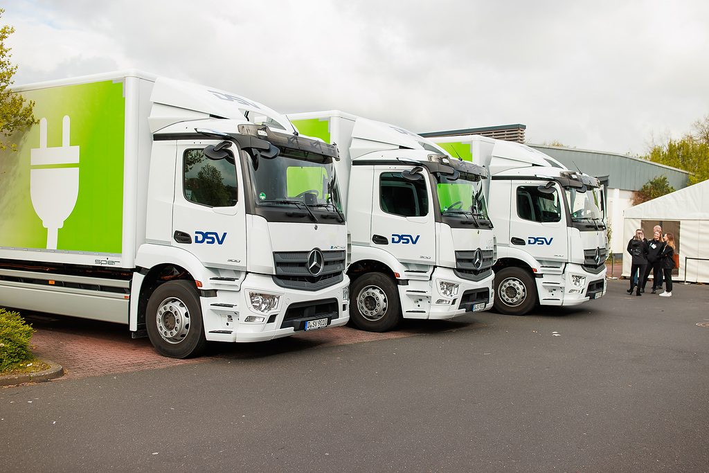 Three Mercedes-Benz eActros trucks in use at DSV - NZ Trucking